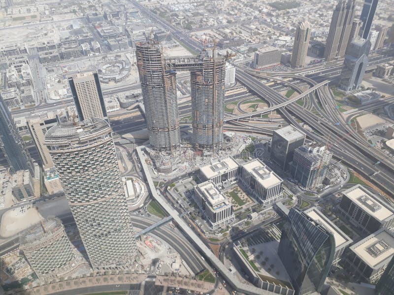 Top View of Burj Khalifa Building Dubai Stock Photo - Image of dubai ...