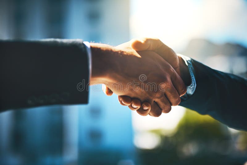 Its a Win for Both Sides. Two Businessmen Shaking Hands. Stock Photo ...