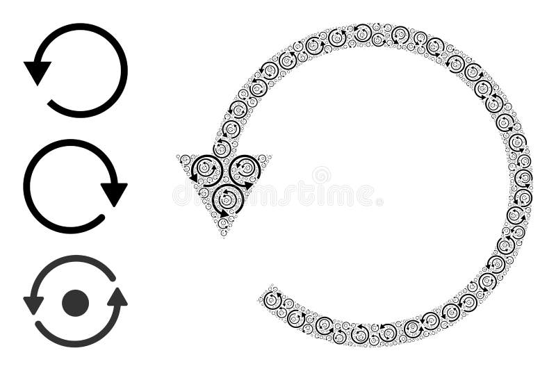 Fractal Rotate CCW Icon Self Collage Stock Vector - Illustration of ... Fractal Rotate CCW Icon Self Collage Stock Vector - Illustration of ...