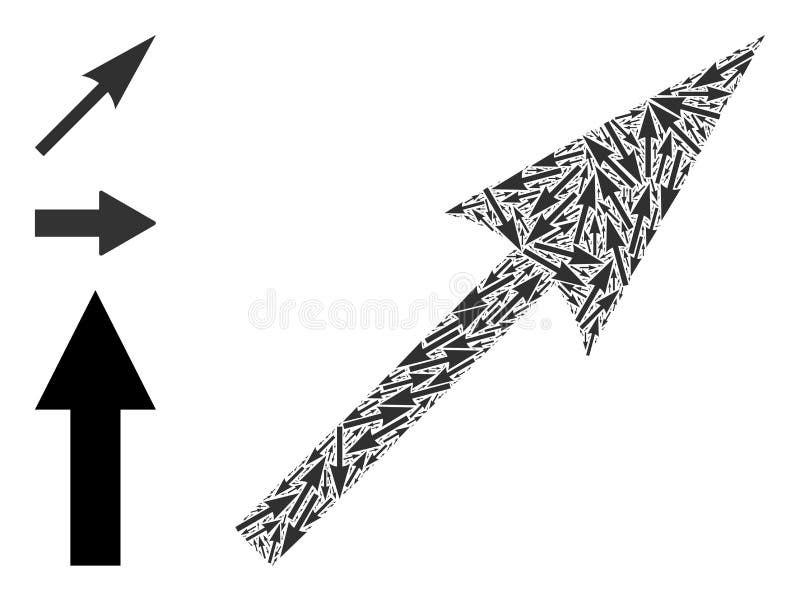 Fractal Sharp Arrow Icon Self Mosaic Stock Vector - Illustration of ...