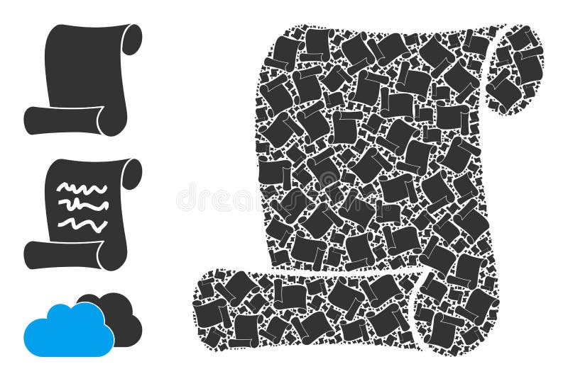 Recursive Paper Roll Icon Itself Mosaic Stock Vector - Illustration of ...