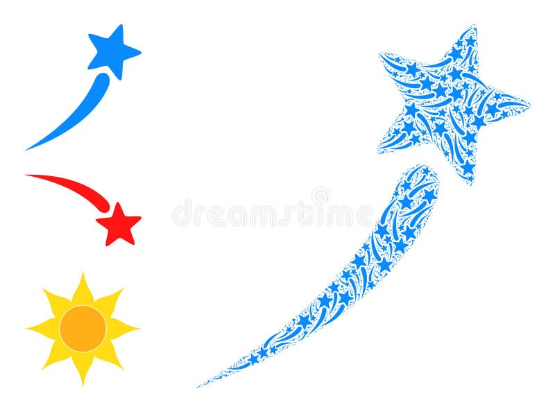 Fractal Startup Star Icon Self Mosaic Stock Vector - Illustration of ...