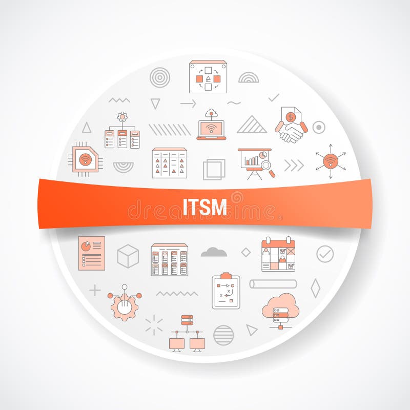Itsm Information Technology Service Management Concept with Icon ...