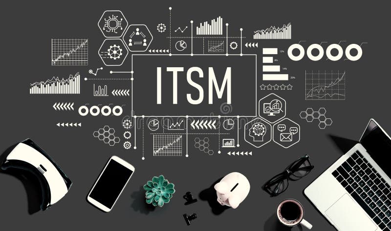 ITSM Theme with Electronic Gadgets and Office Supplies Stock Photo ...
