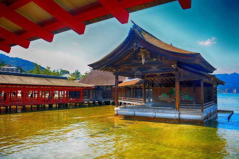 Itsukushima Shinto Shrine, Miyajima, Japan Stock Photo - Image of ghost ...