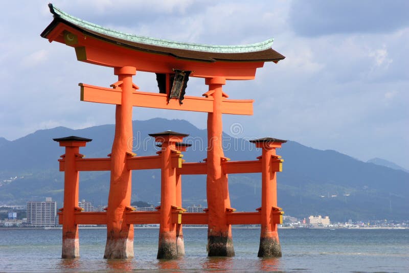 Itsukushima Shrine stock photo. Image of shrine, blue - 17405778