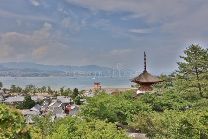 Itsukushima Shrine Roof Top for Backgroud Editorial Image - Image of ...