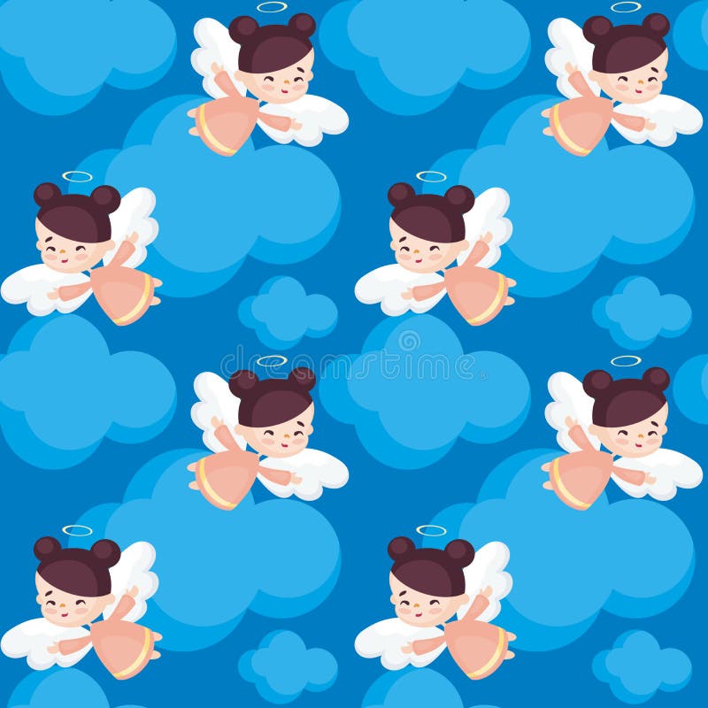 Cute angels set stock vector. Illustration of catholic - 110903996