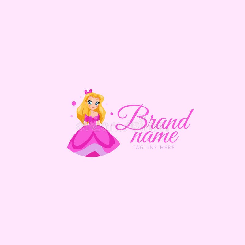 Ittle pink princess logo stock vector. Illustration of angel - 288770177