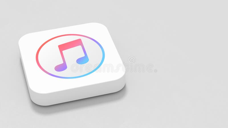 Itunes App Icon on Gray Background with Copy Space Editorial Stock ...