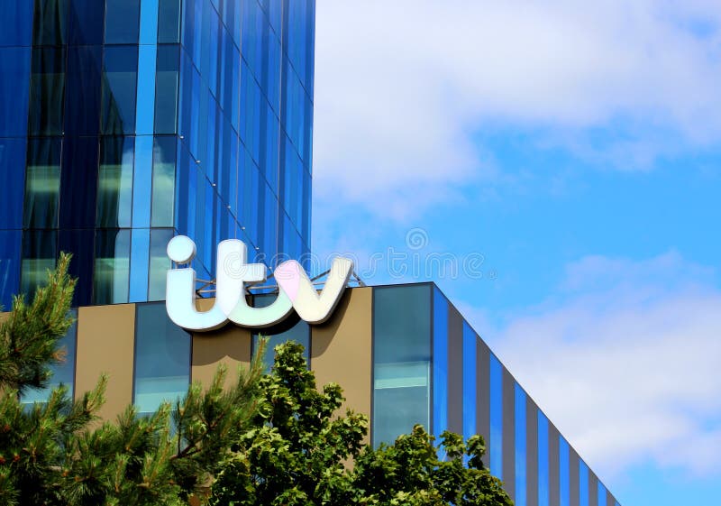 ITV Building Sign editorial photography. Image of sign - 56307537