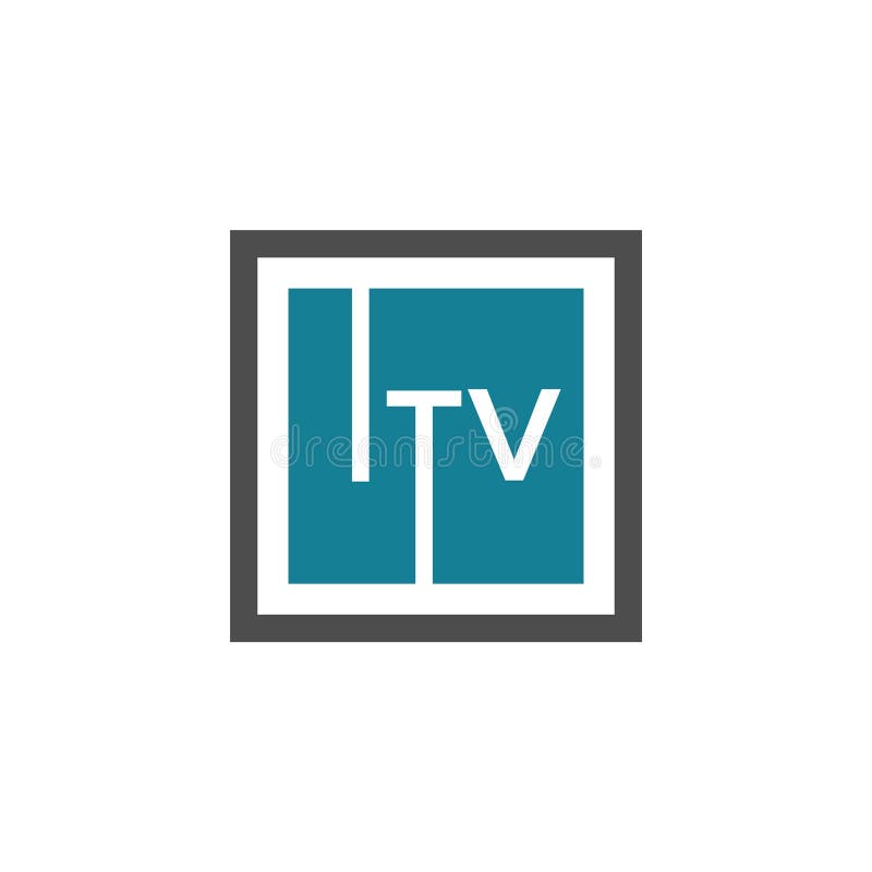 ITV Letter Logo Design on WHITE Background. ITV Creative Initials ...