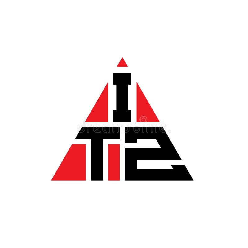 ITZ Triangle Letter Logo Design with Triangle Shape. ITZ Triangle Logo ...