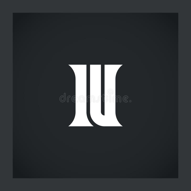 IU - Design Element or Icon. Letter U and Number 1 - Logotype Stock ...