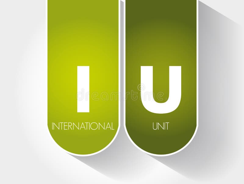 IU - International Unit Acronym, Concept on Blackboard Stock Photo ...
