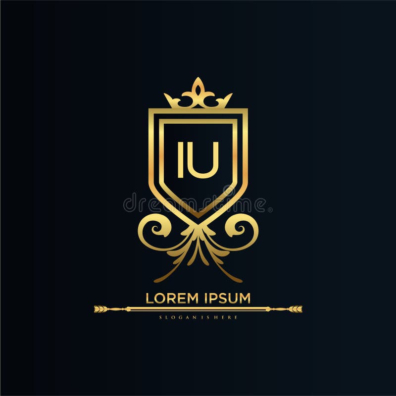 IU Letter Initial with Royal Template.elegant with Crown Logo Vector ...