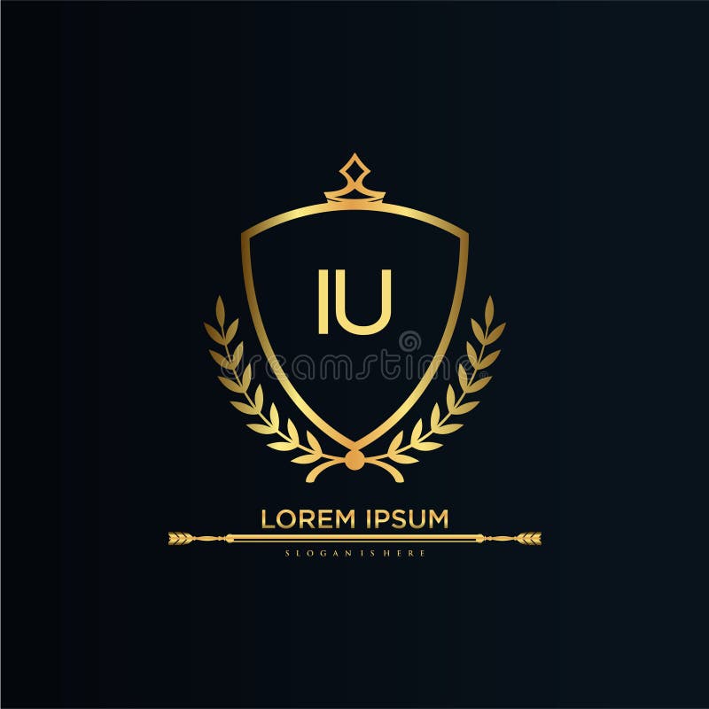 IU Letter Initial with Royal Template.elegant with Crown Logo Vector ...