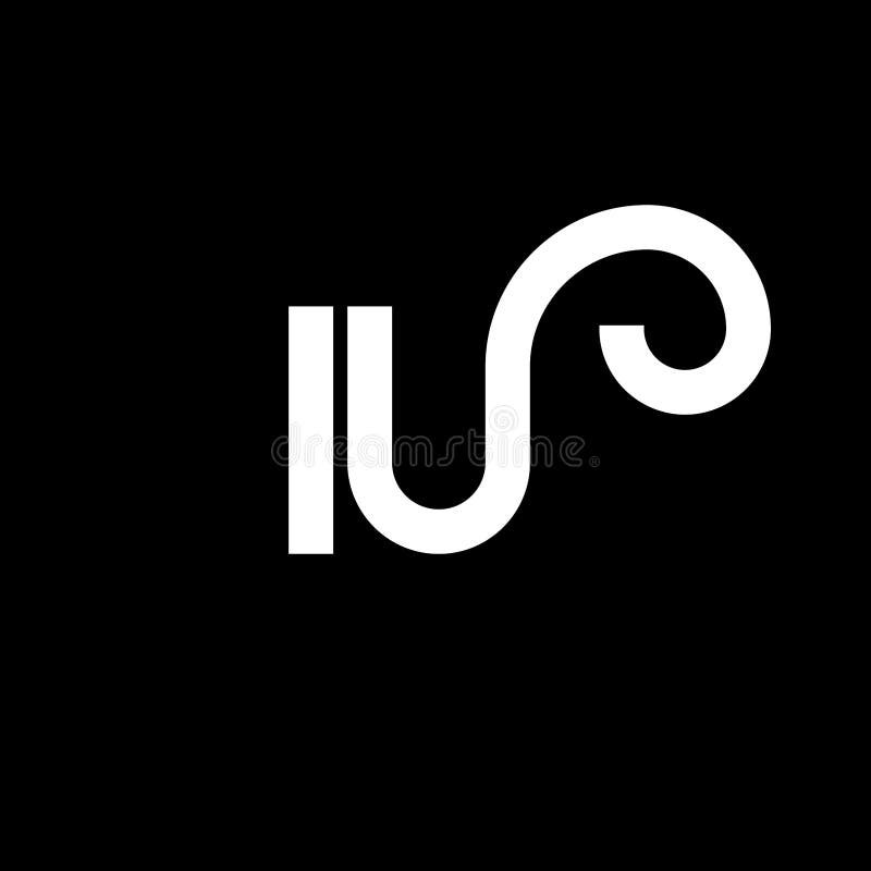 IU Letter Logo Design on Black Background. IU Creative Initials Letter ...