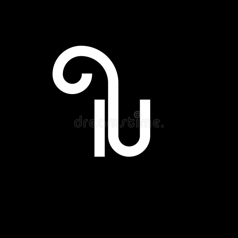 IU Letter Logo Design on Black Background. IU Creative Initials Letter ...