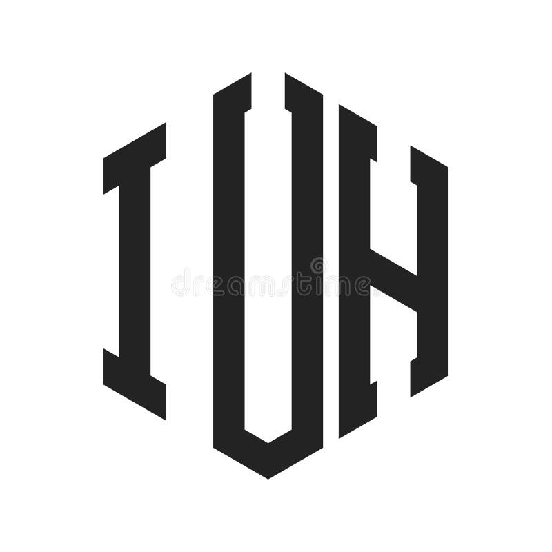 IUH Logo Design. Initial Letter IUH Monogram Logo Using Hexagon Shape ...