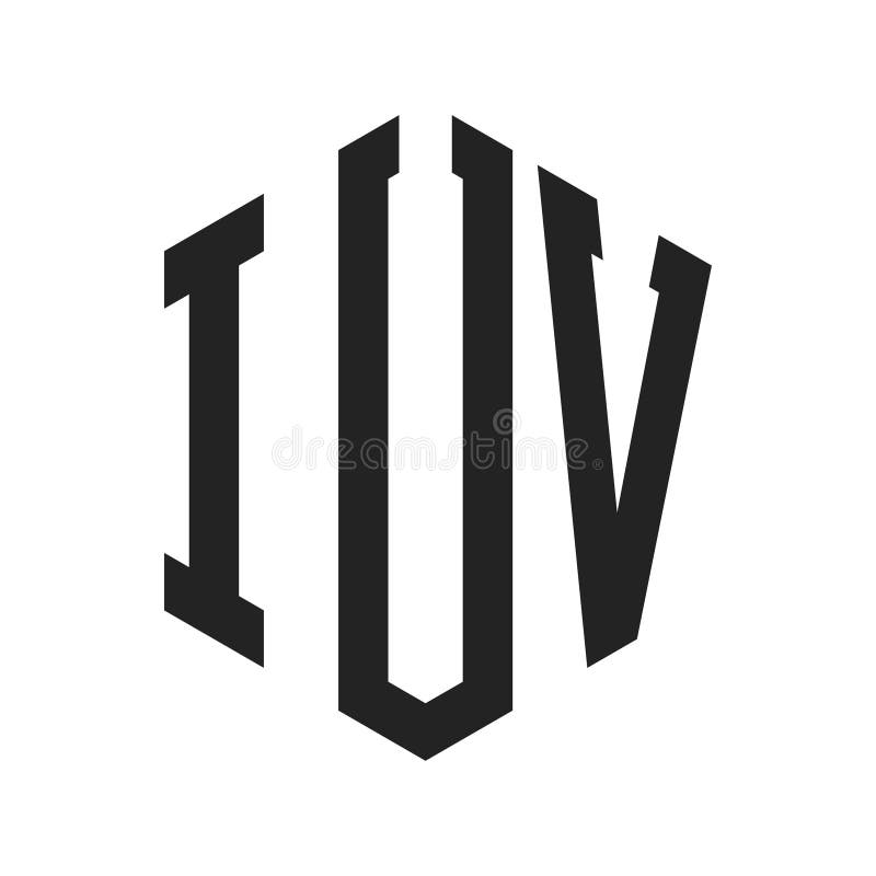 IUV Logo Design. Initial Letter IUV Monogram Logo Using Hexagon Shape ...