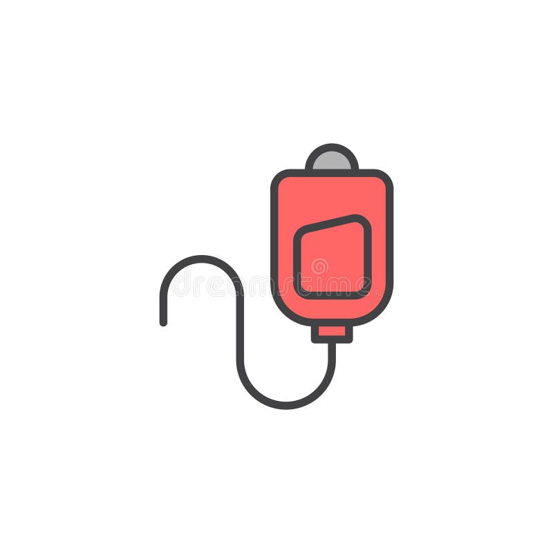 IV Bag Icon in Colored Version Stock Vector - Illustration of white ...