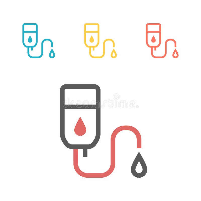 Iv Bag Icon, Linear. Vector Sign for Web Graphics. Stock Vector ...
