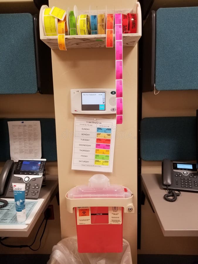 Daily IV Bag Label Stickers for Nursing Use Stock Image - Image of ...