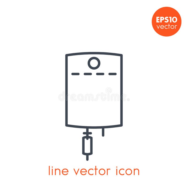 Iv Bag, Infusion Drip Vector Icon Stock Vector - Illustration of drop ...