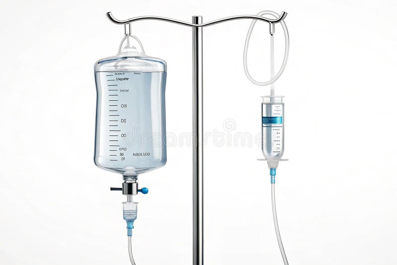 IV Drip and Infusion Set for Hospital Stock Illustration - Illustration ...
