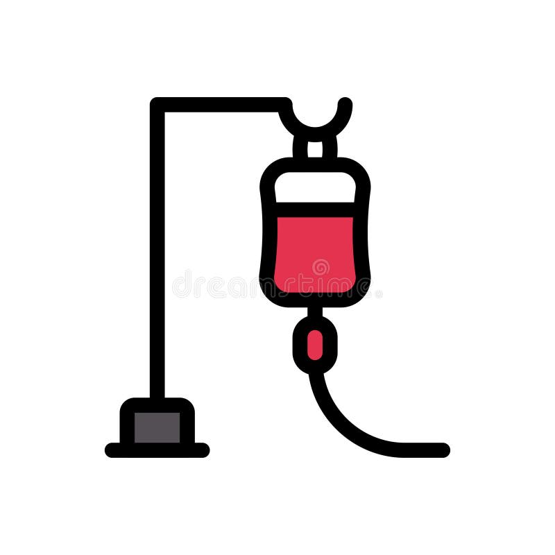 Iv vector color line icon stock vector. Illustration of medication ...
