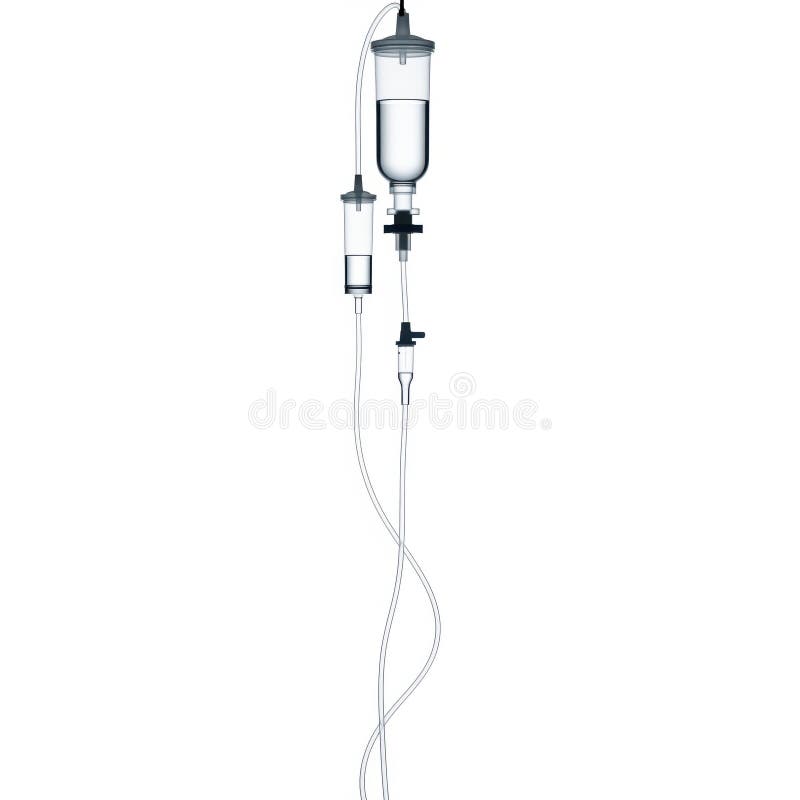 IV Infusion Set with Transparent Tubing Stock Image - Illustration of ...