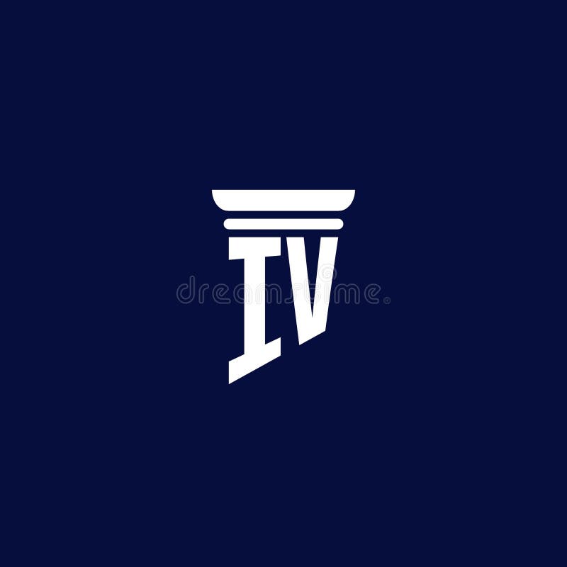 IV Initial Monogram Logo Design for Law Firm Stock Vector ...