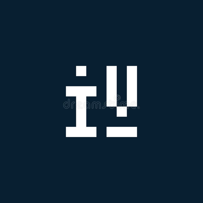 IV Initial Monogram Logo with Geometric Style Stock Vector ...