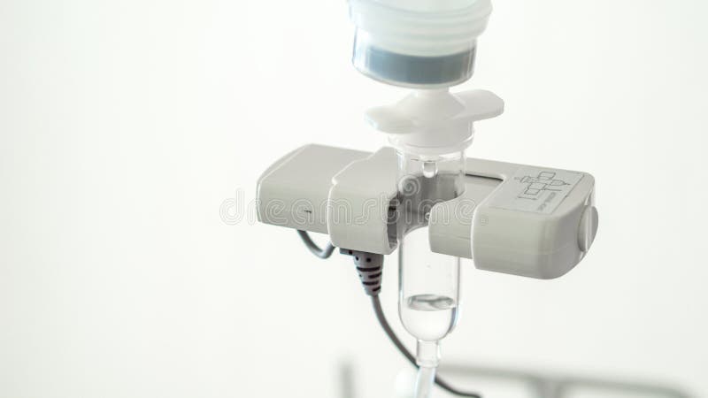 Close Up Iv Solution in Patient Room of Hospital and Copy Space Stock ...