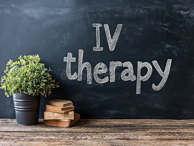 IV Therapy Text Written on a Blackboard. Stock Photo - Image of text ...
