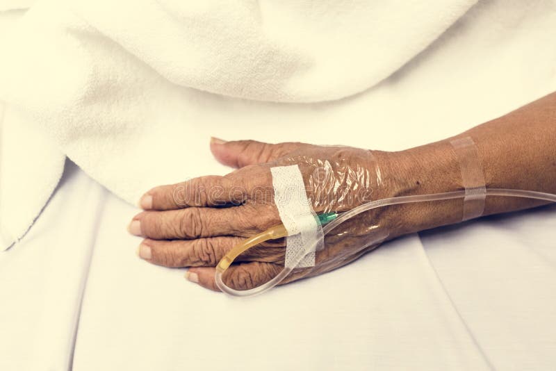 IV tube on patient hand stock image. Image of illness - 116946467
