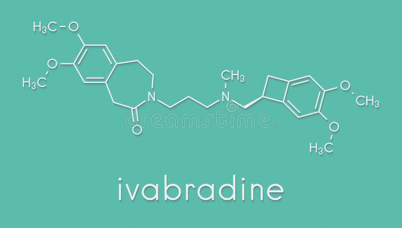 Ivabradine Angina Pectoris Drug Molecule. Skeletal Formula. Stock ...