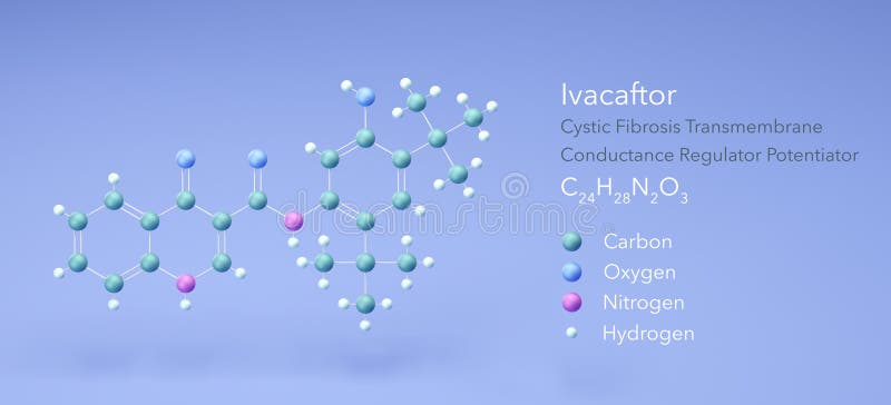 Ivacaftor Molecule, Molecular Structures, Kalydeco, 3d Model ...
