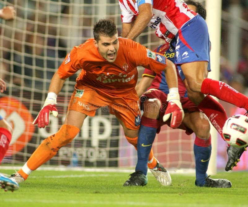 Ivan Cuellar of Sporting Gijon Editorial Photography - Image of ...