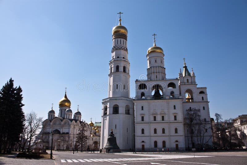The Ivan the Great Bell-Tower Complex Stock Image - Image of ancient ...