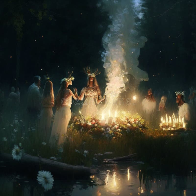 Ivan Kupala Celebration Activity Illustration Stock Illustration ...