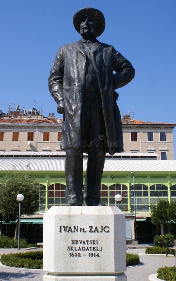 Ivan Zajc stock image. Image of monument, square, wall - 15405535