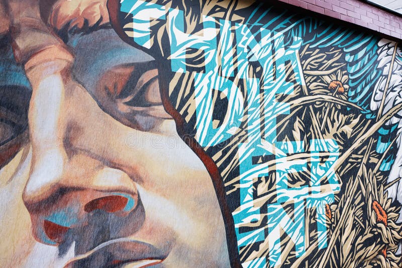 Think Graffiti stock image. Image of concrete, applied - 58278793