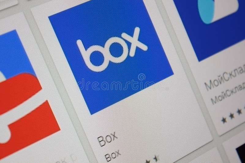 Ivanovsk, Russia - November 28, 2021: Box App on the Display of a ...