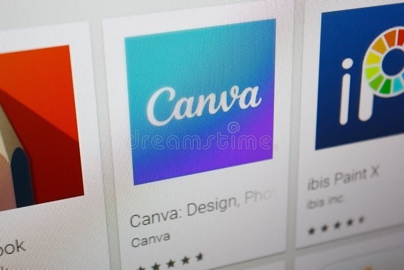 Ivanovsk, Russia - November 28, 2021: Canva App on the Display of a ...