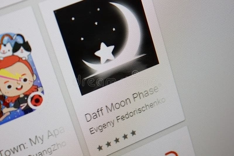 Ivanovsk, Russia - November 28, 2021: Daff Moon Phase App on the ...