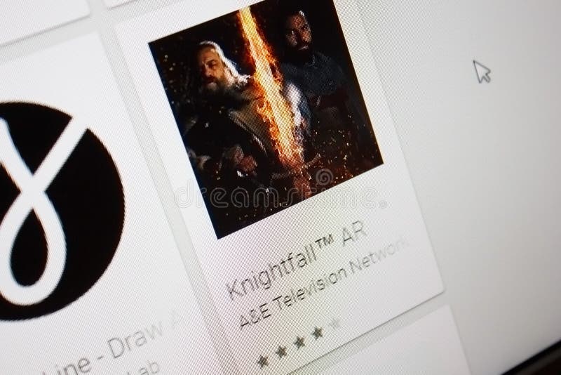 Ivanovsk, Russia - November 28, 2021: Knightfall AR App on the Display ...