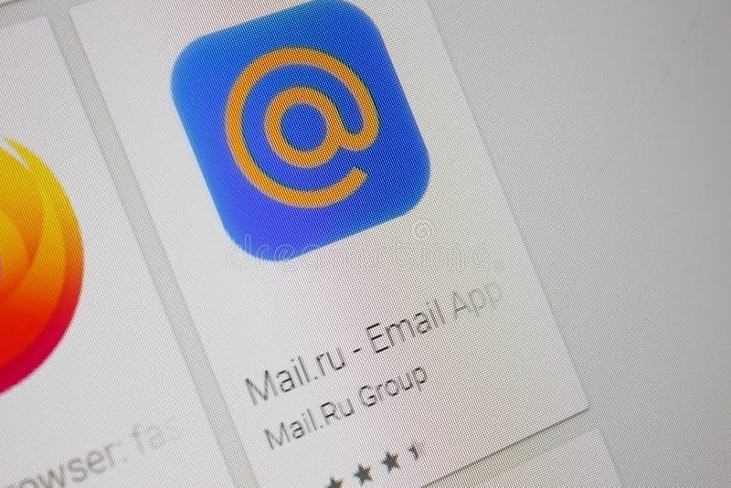 Ivanovsk, Russia - November 28, 2021: Mail.ru App on the Display of a ...