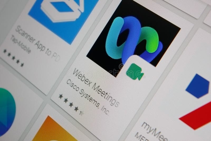 Ivanovsk, Russia - November 28, 2021: Webex Meetings App on the Display ...